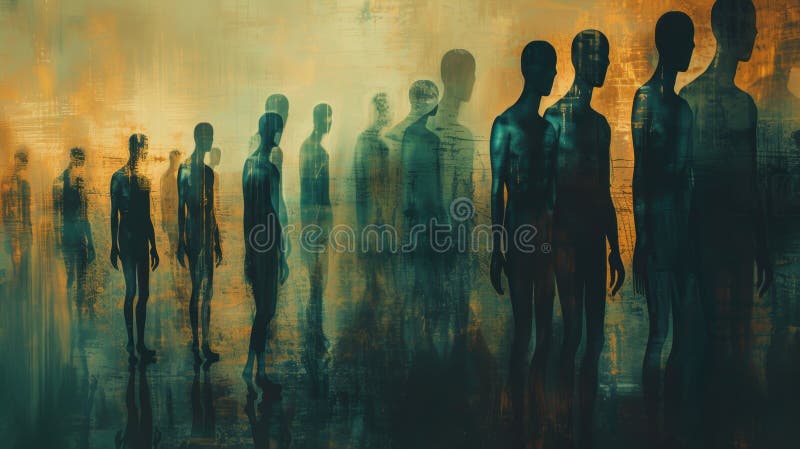 Striking Image of Faceless Figures Moving in Perfect Sync, Suggesting ...