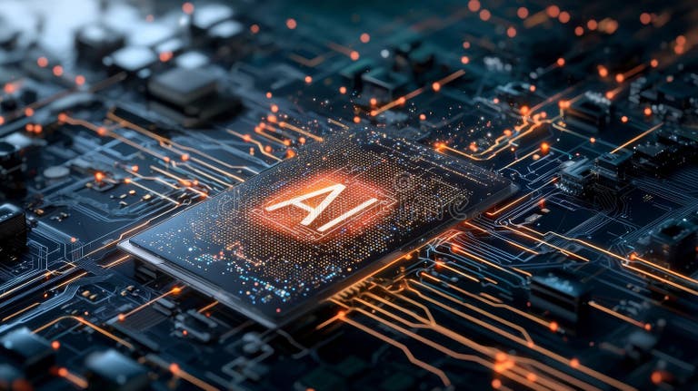 Exploring the Future of Technology: a Glowing Computer Processor ...