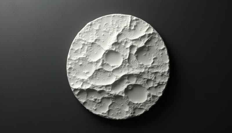 Textured Moon Surface on a Dark Background Stock Photo - Image of ...