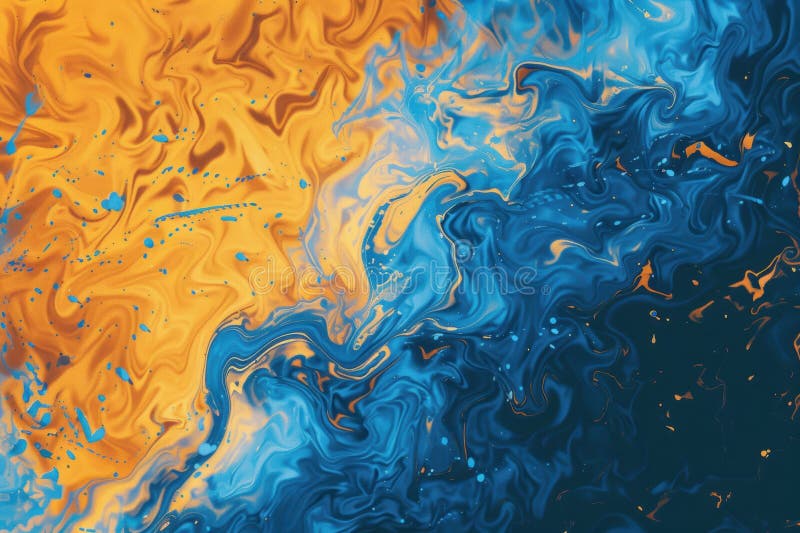 Vibrant Contrast. Blue and Orange Color Harmony Concept Stock ...