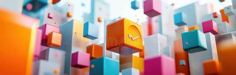 Dynamic Innovation: 3D Cubes and Shapes in Motion Evoking ...