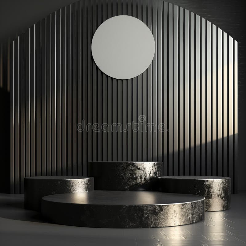 Sleek Geometric Podium: Perfect for Product Showcase and Presentation ...