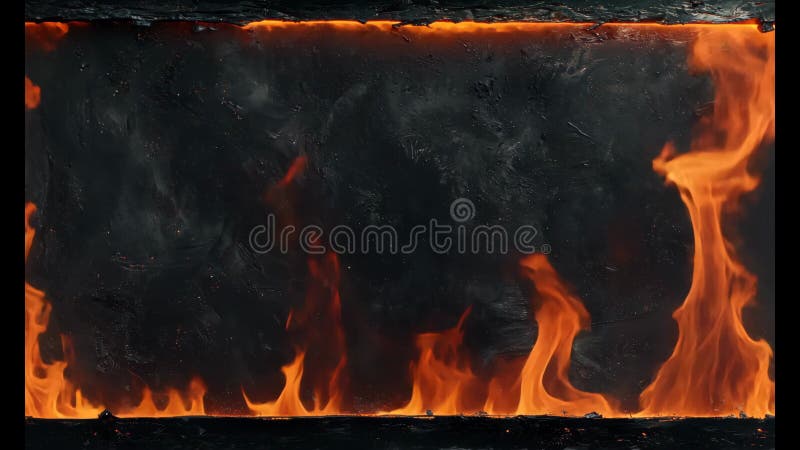 Intense Flames Frame for Abstract Art and Creative Backgrounds Stock ...