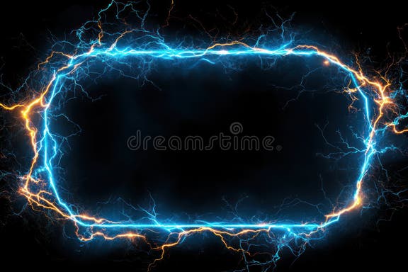 Blue Electric Lightning Photo Frames with Thunderbolt Effect - Set of ...