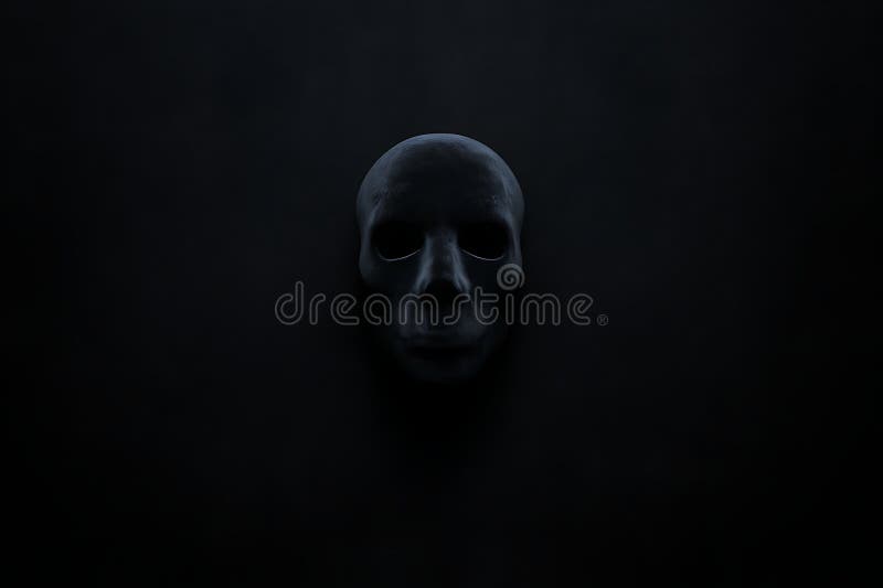 Black Face Mask Against a Dark Background Stock Illustration ...