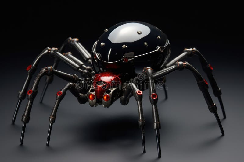 A Striking Image Featuring a Massive Spider Proudly Sporting a Helmet ...