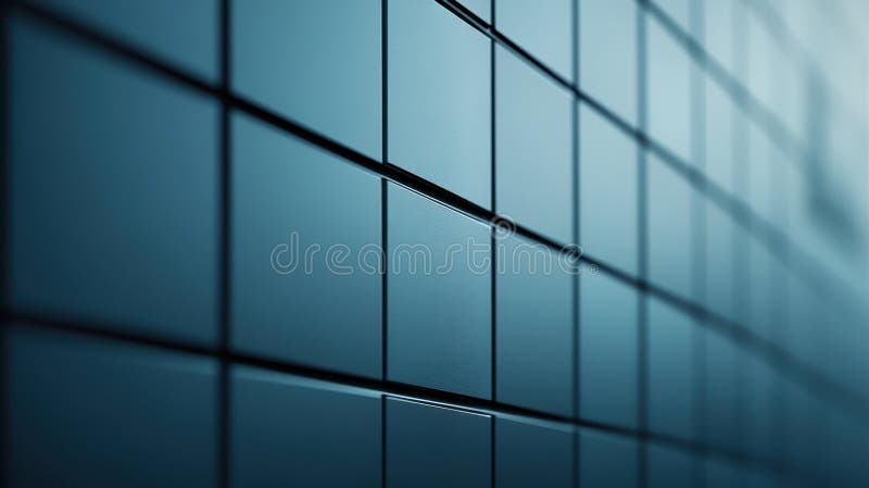 A Striking Image Featuring a Wall of Blue Glass Juxtaposed with a Plane ...