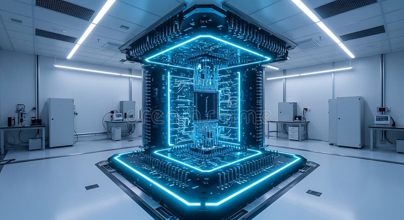 Tech Quantum Computing Laboratory Stock Illustrations – 358 Tech ...