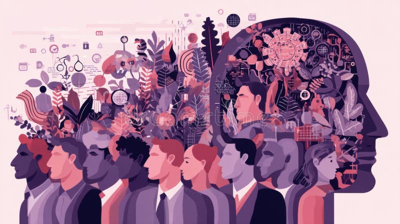 Collective Consciousness: AI-Generated Art Stock Illustration ...