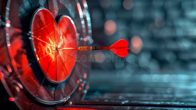 A Striking Image of a Heart-shaped Target with a Red Arrow Piercing it ...