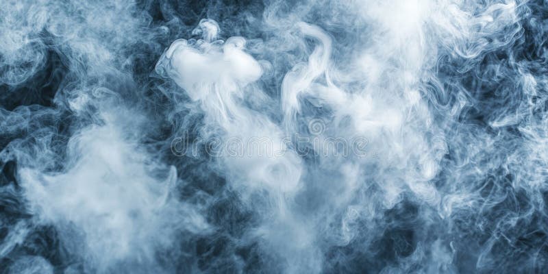 A Striking Image of Isolated Dry Ice Smoke with Swirling White Vapors ...