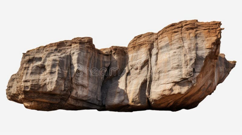 A Striking Image of a Large Rock Formation Against a White Background ...