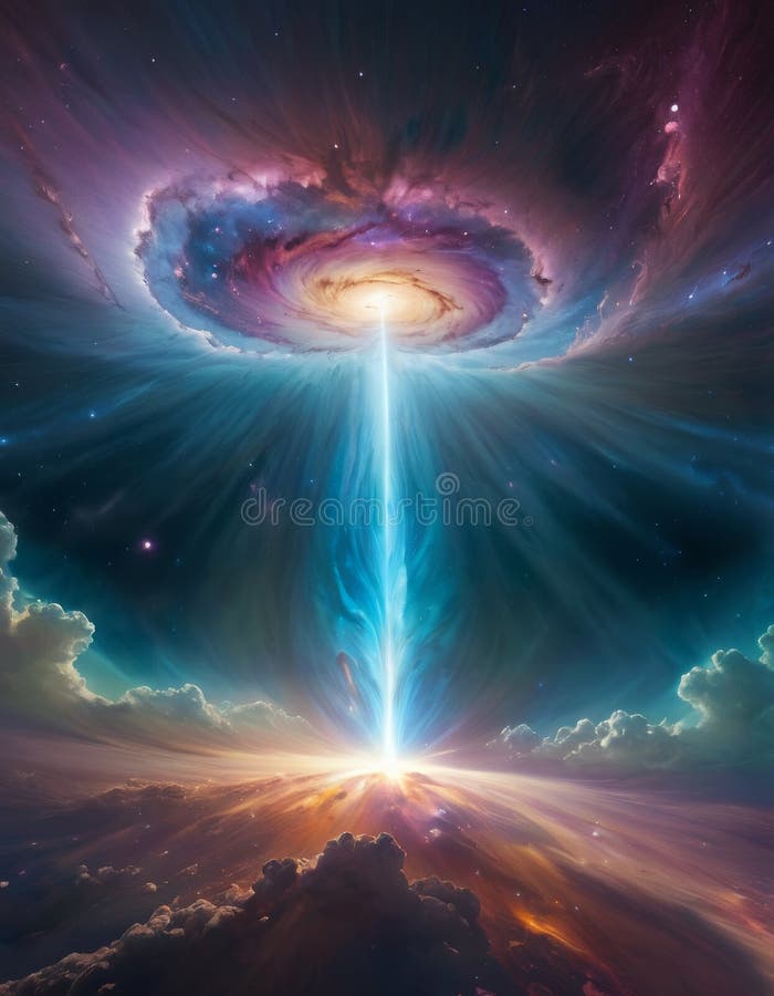 Celestial Phenomenon Over Cloudscape Stock Photo - Image of starburst ...