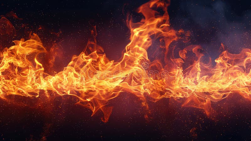 Flaming Border Texture: a Creative Display of Burning Fire Flames Using ...