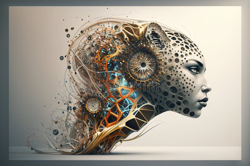 Striking Image that Showcases the Capabilities of AI, Such As a Machine ...