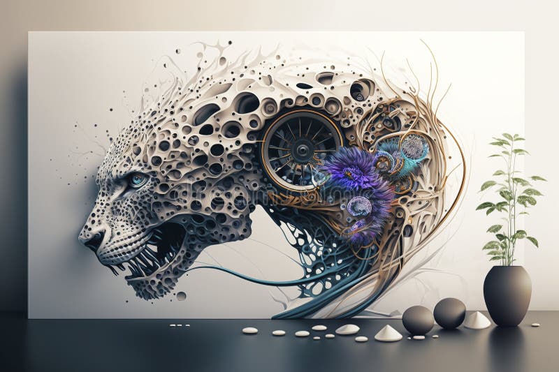 Striking Image that Showcases the Capabilities of AI, Such As a Machine ...