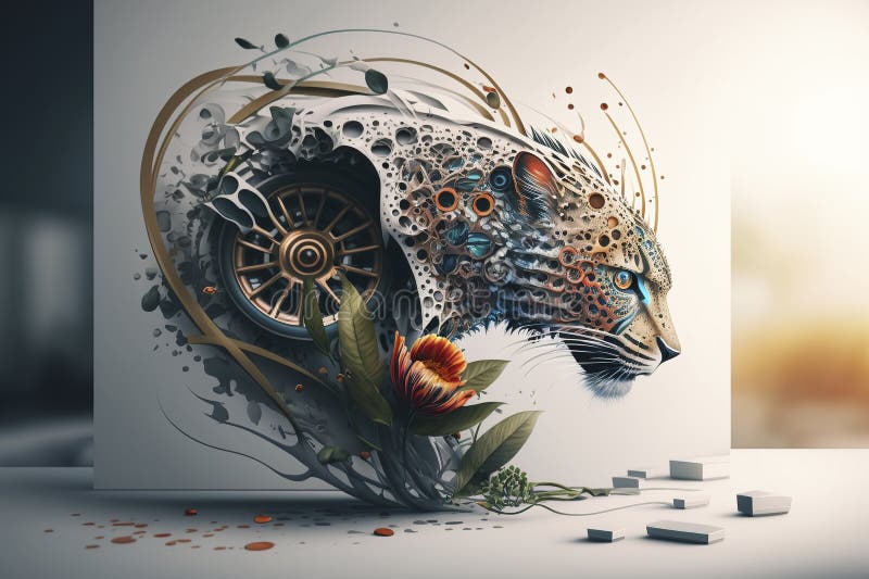 Striking Image that Showcases the Capabilities of AI, Such As a Machine ...