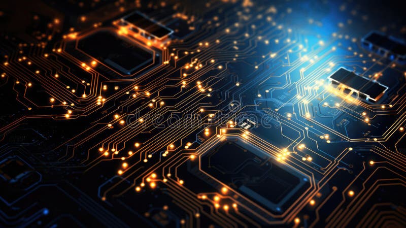 A Circuit Board Digital Technology Background, the Heartbeat of Modern ...
