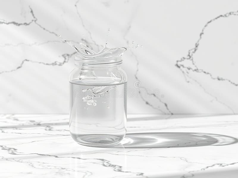 Modern Splash Jar on Marble Abstract Geometric Design with Diagonal ...