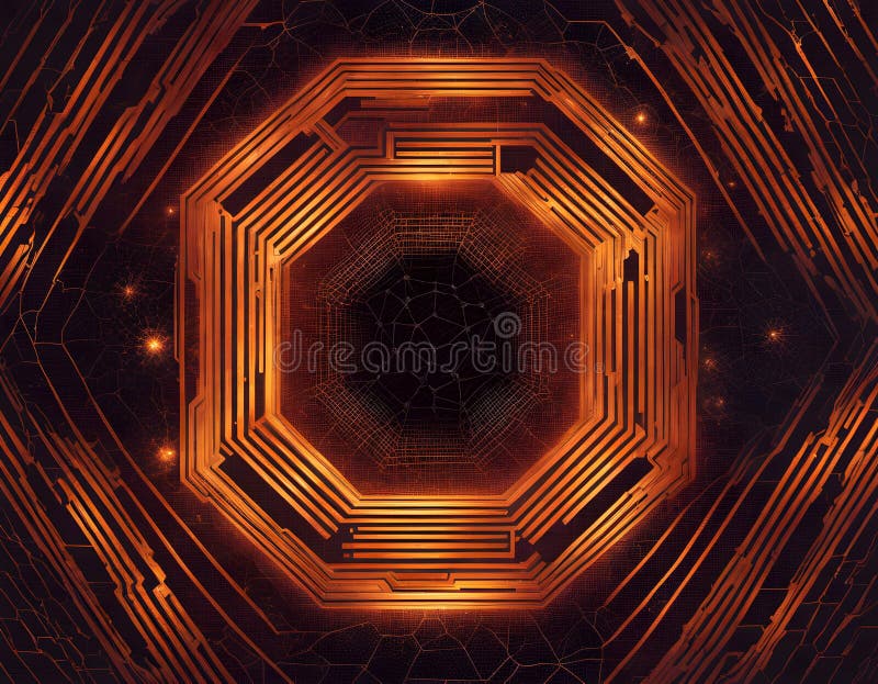 This Striking Image Showcases a Dynamic Hexagonal Pattern, Representing ...