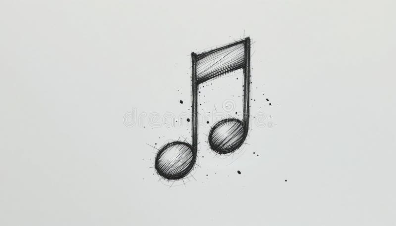 AI-Generated Music Note Sketch Stock Illustration - Illustration of ...
