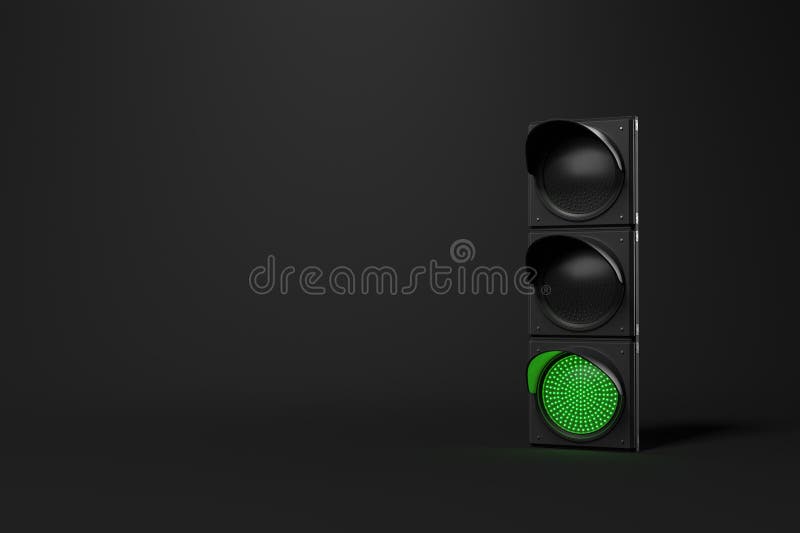 Traffic Light with Green Light Turned on Stock Photo - Image of ...