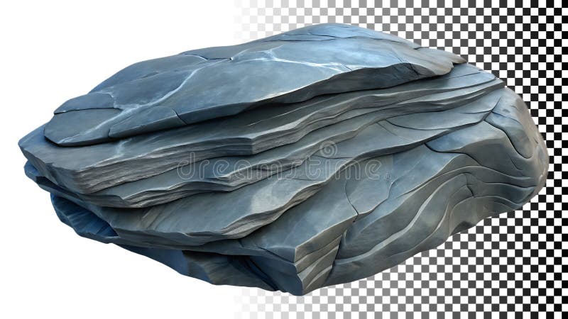 Single Large Dark Textured Rock Element, Geological Stone Shape Png ...