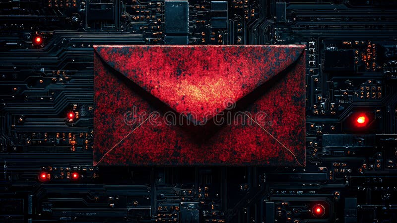 A Striking Image Symbolizing a Cybersecurity Warning, Featuring a Red ...