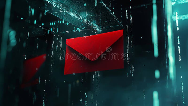 A Striking Image Symbolizing a Cybersecurity Warning, Featuring a Red ...