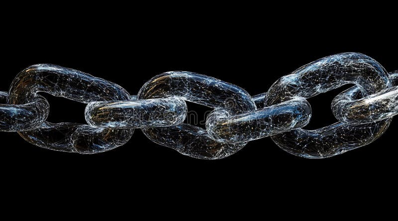 Interconnected Glass Links Form a Chain Symbolizing Strength Unity and ...