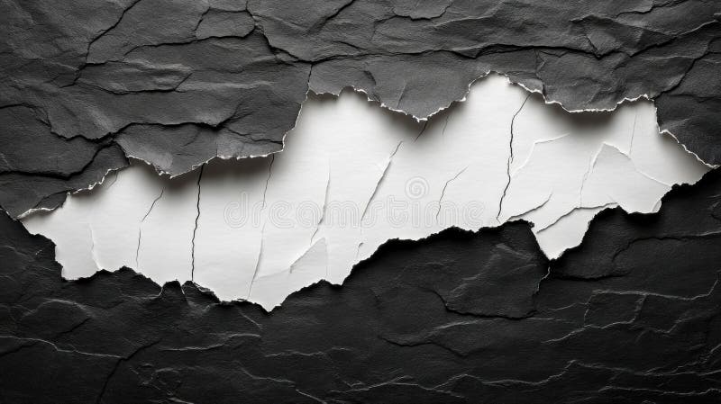 Torn Black Paper Background with White Space for Text and Design Stock ...