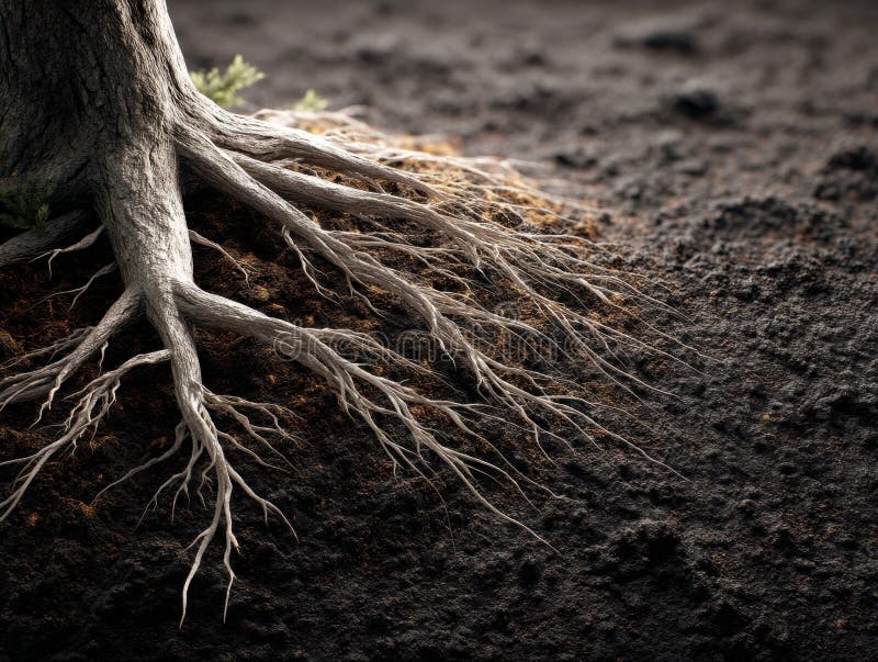 Exploring Carbon Neutrality: the Symbolism of a Tree with Roots on Its ...