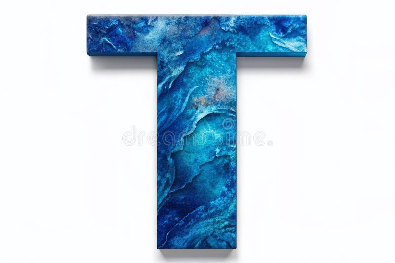 A Striking Indigo T Logotype Surreal Design Element for Modern Branding ...