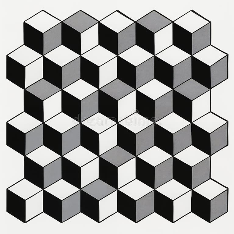 Cube Optical Illusion Pattern Stock Illustrations – 7,156 Cube Optical ...
