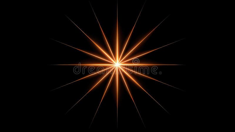 A Striking Lens Flare Graphic Element Dancing in a Dark Void, Creating ...