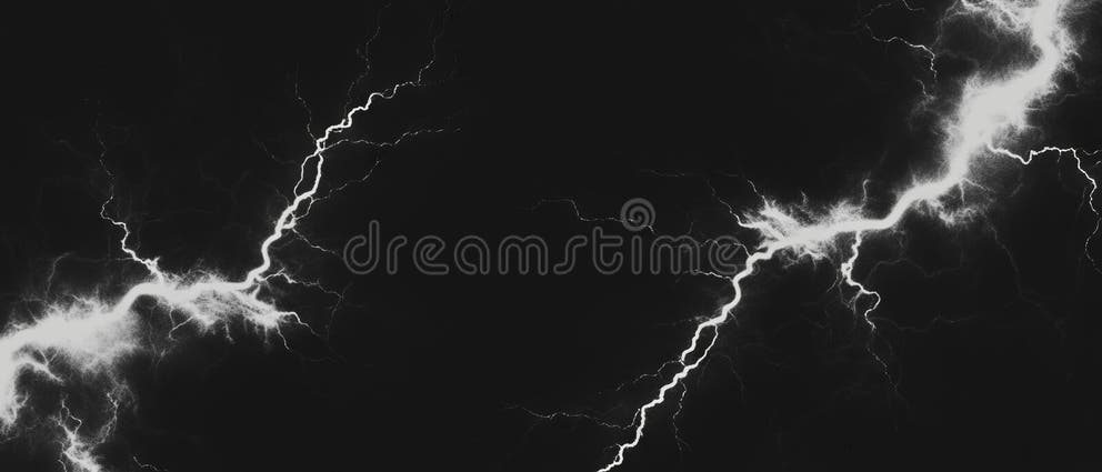 Striking Lightning Frame Overlay with Symmetrical Design on Dark Background Stock Illustration ...