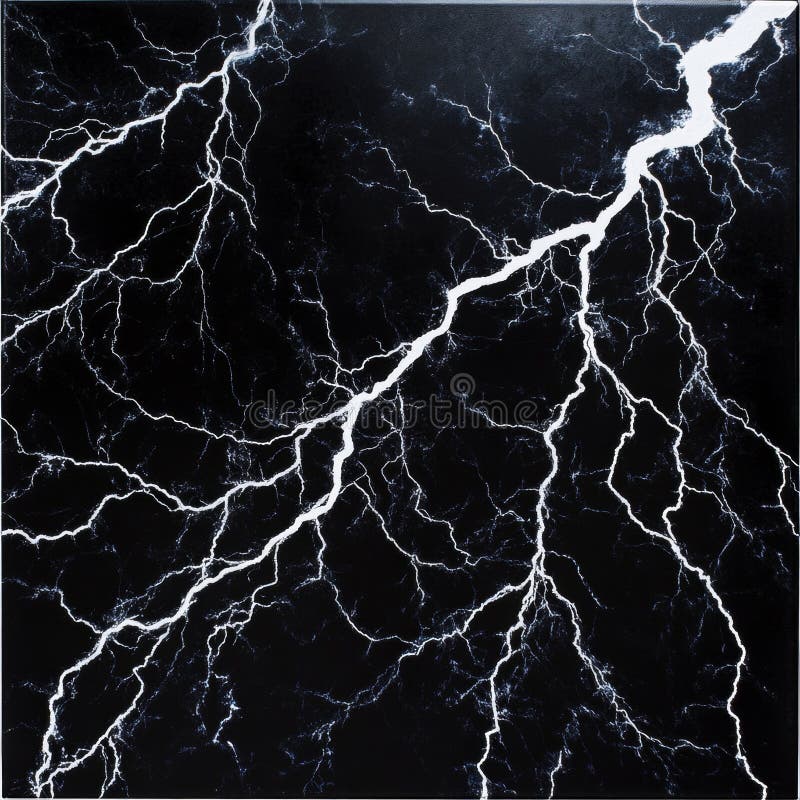 Striking Lightning Pattern on Dark Background with White Bolt Branching ...