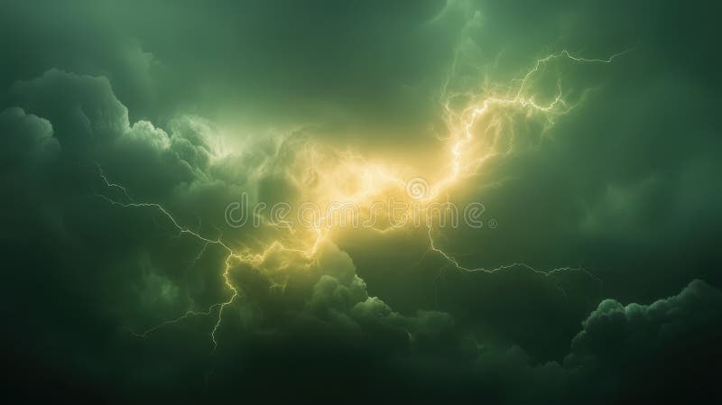 Striking Lightning Show, Dramatic Electrical Storm Illuminates the Dark ...