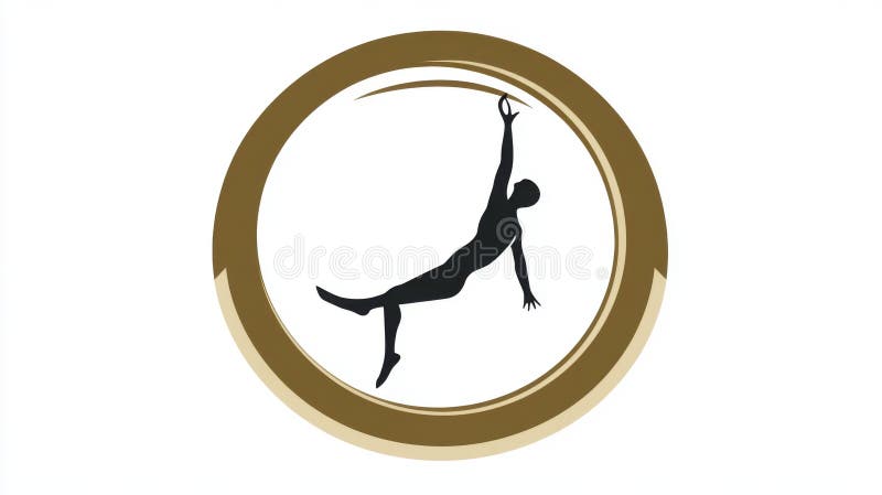 Circular Fitness Logo stock illustration. Illustration of silhouette ...