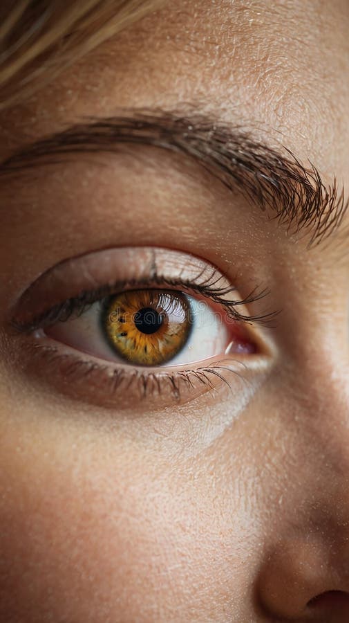 Detailed Close-Up of a Hazel Eye Stock Illustration - Illustration of ...