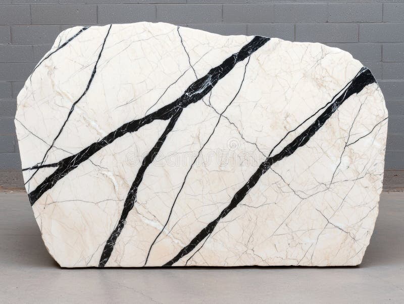 Striking Marble Slab with Dramatic Black Veins Stock Illustration ...