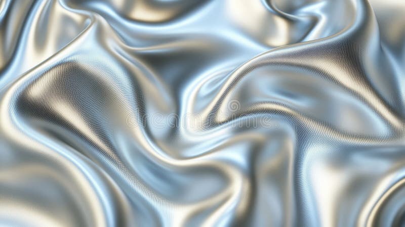 A Striking Metallic Abstract Design with a Smooth Silver Texture that ...