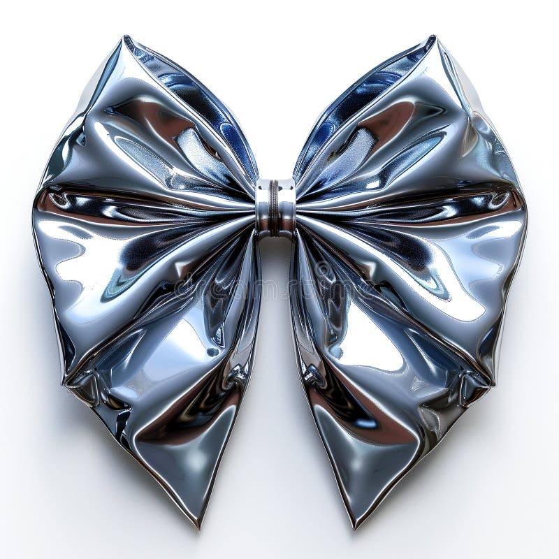 A Metallic Bow Casting Playful Reflections in Soft, Diffused Light ...