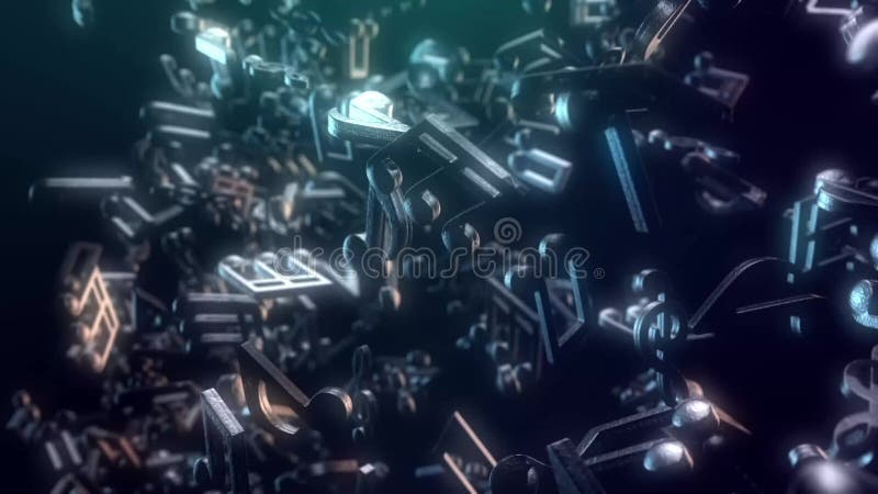 Metallic Musical Note Cluster Stock Video - Video of harmony, visual ...
