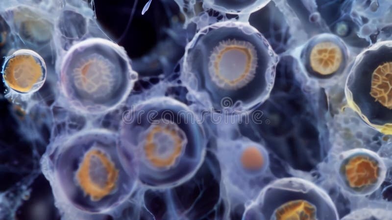 This Striking Microscopic Image Shows Multiple Euglenoid Cells Clumped ...