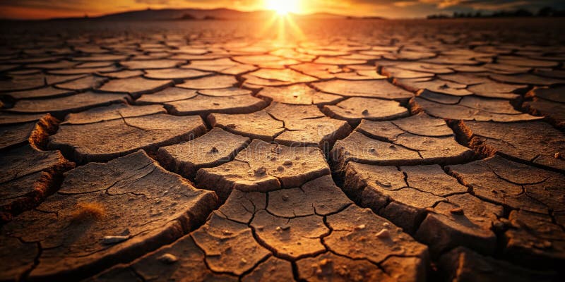A Striking Minimalist View of Parched Earth Cracked Dark Soil Texture ...