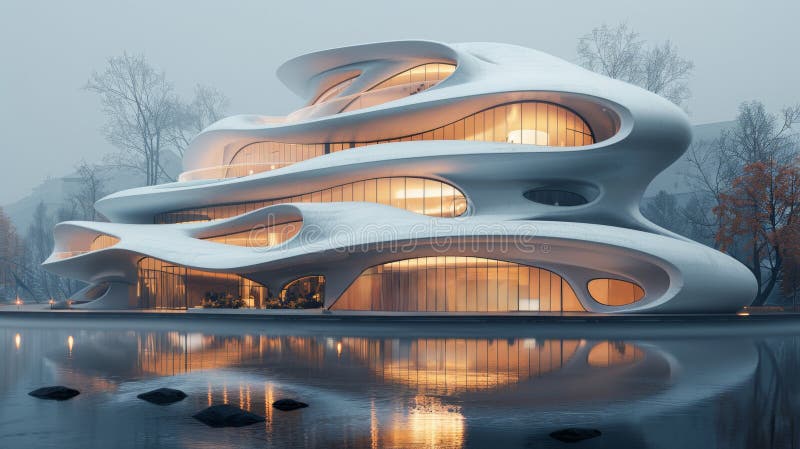 Striking Modern Architectural Design Stock Image - Image of hightech ...