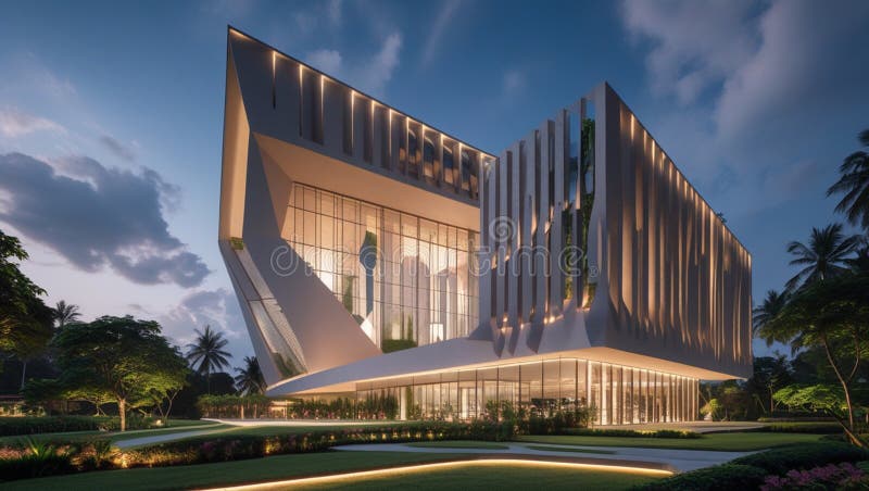 Modern Architecture Featuring a Distinctive Design. Stock Image - Image ...