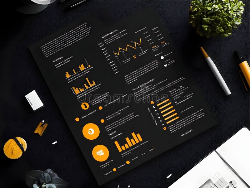 Striking Modern Resume Design Featuring Data Visualizations and Sleek ...