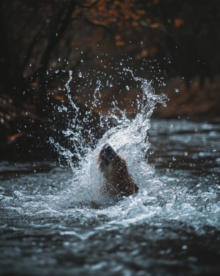 A Striking Moment Captured in Nature. Water Splashes Dramatically As a ...
